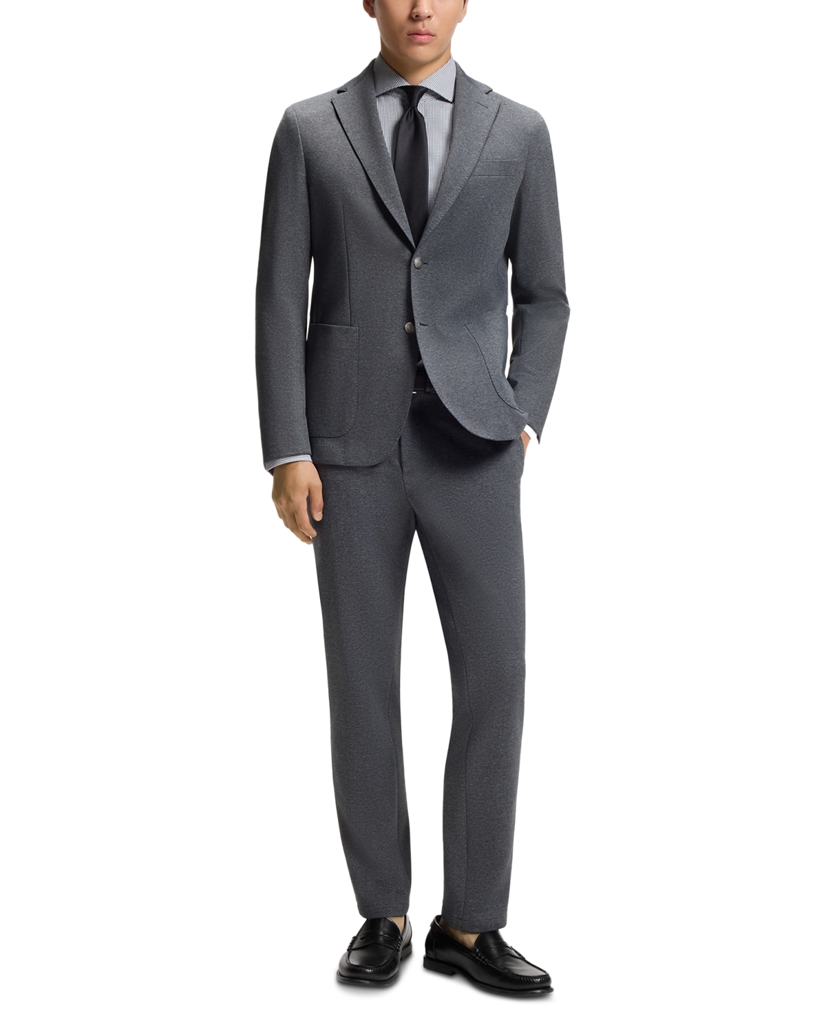 BOSS Boss Genius Slim Fit Textured Trousers